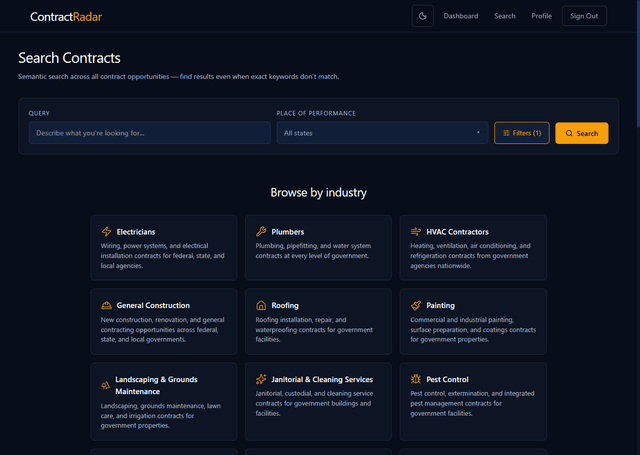 Find Federal, State & Local Contracts - Free | ContractRadar
