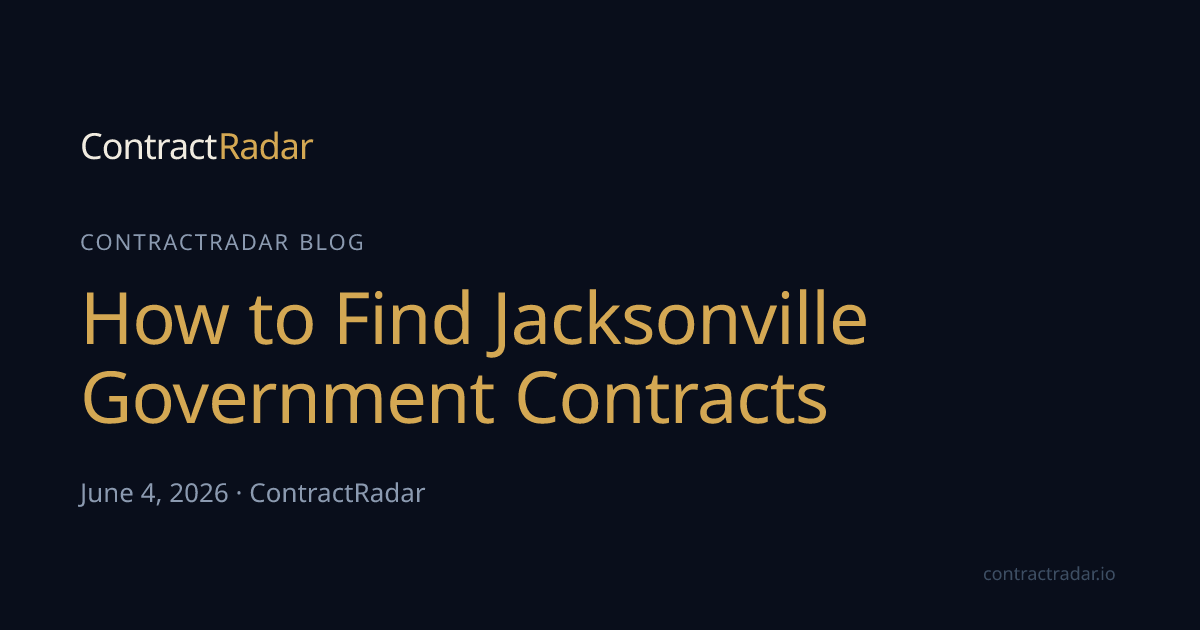 How to Find Jacksonville Government Contracts | ContractRadar